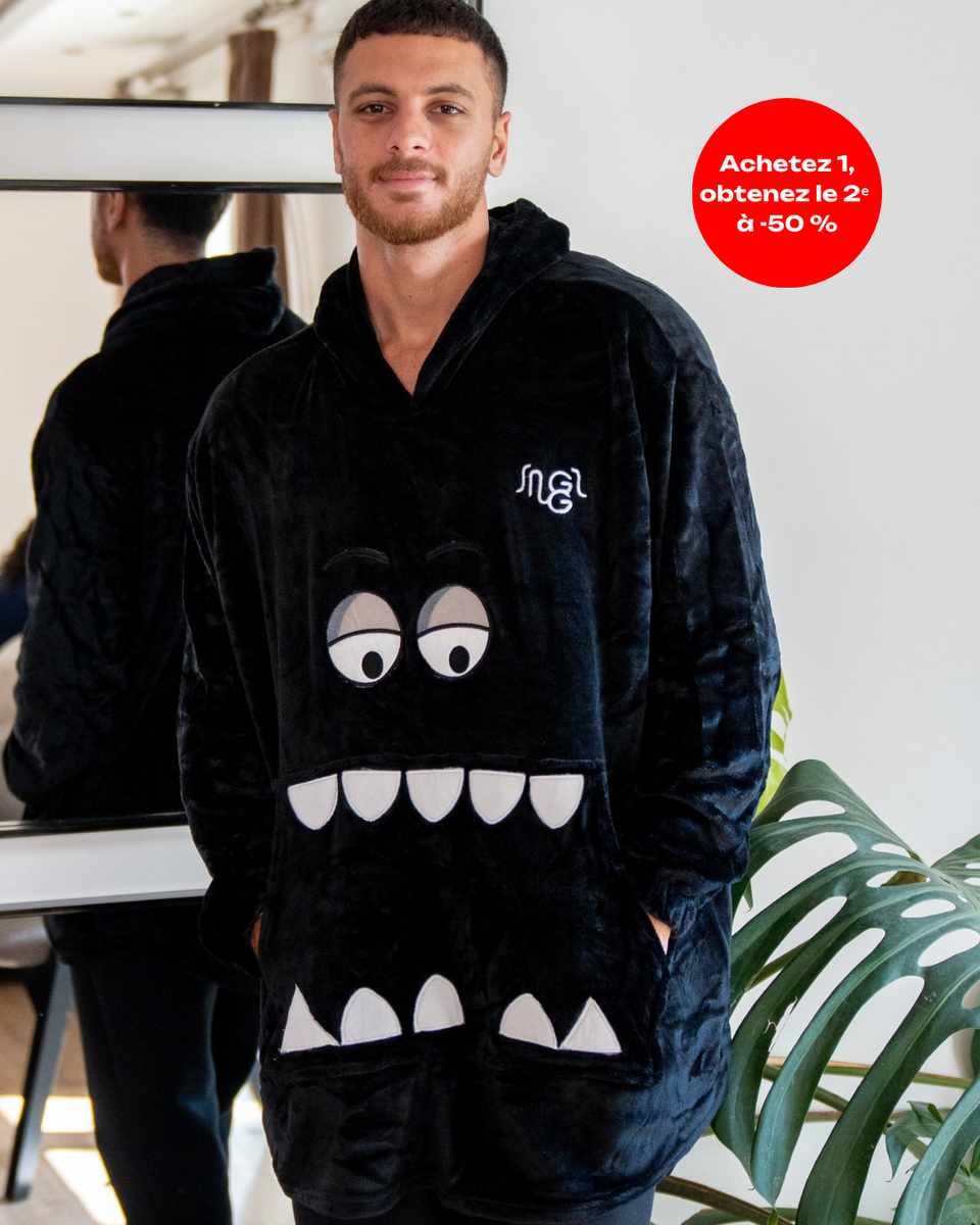 Snuggs Sweat à capuche monstre noir – snuggstunisia