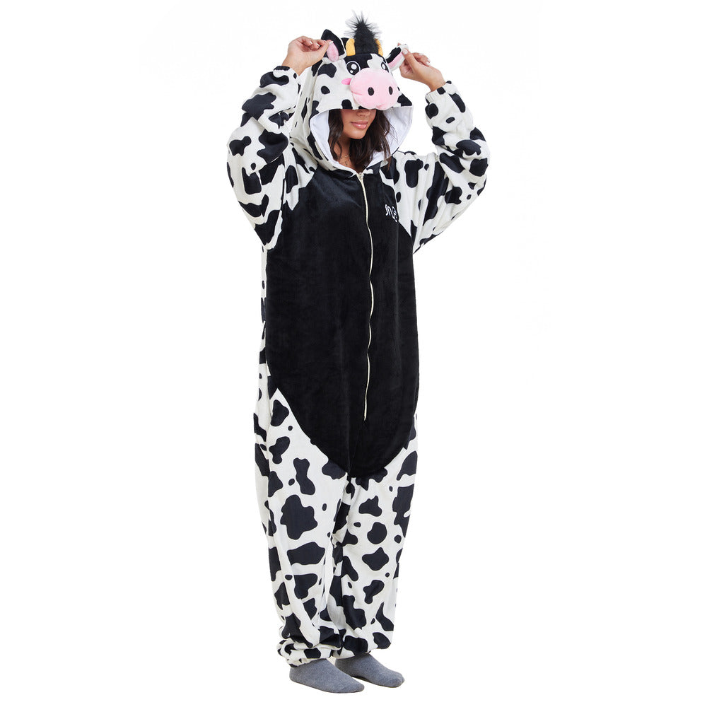 Snuggs Combinaison pyjama animaux "Vache Noire" – snuggstunisia